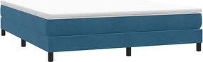 Postel Box Spring bez matrace Dark Blue 180x220 cm samet 3315889