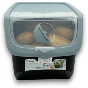 Orion Skladovací box na cibuli a brambory, černý a světle šedý (12l)