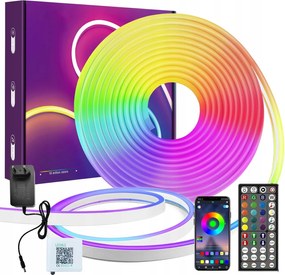 Neon Led Pásek 5050 Rgb Tuya Aplikace Dálkový Ovladač Vodotěsný Pásek Bluetooth 15 M