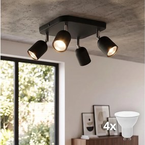 LED Bodové svítidlo TOP 4xGU10/10W/230V černá