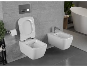 Mexen Margo WC mísa Rimless s pomalu padající deskou slim, duroplast, Bílá - 30420800