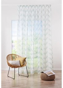 Bílo-zelená záclona 300x260 cm Seva – Mendola Fabrics