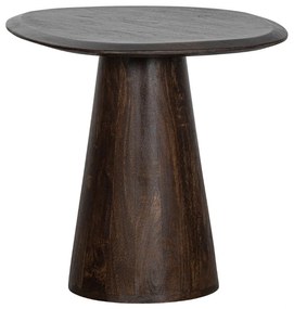 OnaDnes -20% Hoorns Tmavě hnědý odkládací mangový stolek Poselt 60 x 53 cm