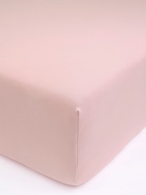MK Lůžkoviny Jersey prostěradlo s elastanem Deluxe 220 × 200 cm – starorůžové