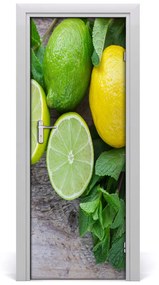 Fototapeta na dveře samolepící limetka a citron 75x205 cm