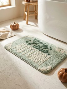 Sinsay - Koupelnová předložka s nápisem „Hello Autumn“ - zelená