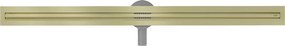 Mexen Flat 360° Slim otočný liniový odtok 120 cm, zlatý kartáčovaný - 1A41120