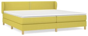 vidaXL Box spring postel s matrací zelená 200x200 cm textil