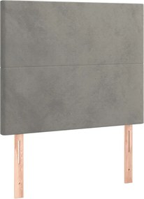 Box spring postel s matrací světle šedá 120 x 200 cm samet 3137713