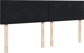 Box spring postel s matrací černá 200x200 cm samet 3287826