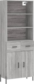Skříň highboard šedá sonoma 69,5 x 34 x 180 cm kompozitní dřevo 3200527