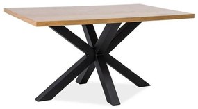 Casarredo Jídelní stůl CROSS dřevo masiv/kov 150x90