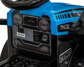 Ramiz Traktor buldozer G320 pro nejmenší děti modrý + pohyblivá lžíce + melodie + klakson + LED světla