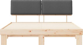 Rám postele s čalouněným čelem s čelo Tmavě šedá 200 x 200 cm 3398065