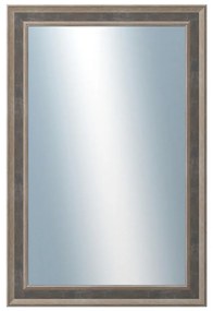 DANTIK - Zarámované zrcadlo - rozměr s rámem cca 40x60 cm z lišty TOOTH malá stříbrno černá (3164)
