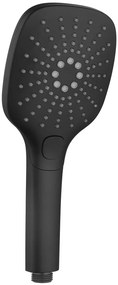 Sapho Ruční masážní sprcha s tlačítkem, 3 režimy sprchování, 109x109mm, ABS/černá mat 1204-52B