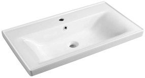 Aqualine - Umyvadlo Sava 80x46 cm, s 1 otvorem pro baterii, bílá 2080