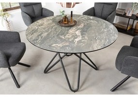 Massive home | Kulatý jídelní stůl Circular 120 cm keramika kamenný dekor