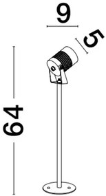 Venkovní LED lampa Fend B 5 černé