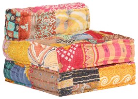 vidaXL Marketos Modulární pouf patchwork textil