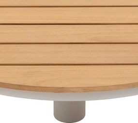 Hliníkový stolek EMOTION Ø 87 cm (teak)