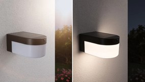 P 95747 Hybrid LED venkovní nástěnné svítidlo Calyne domovní 230V + solární IP44 hranaté 145x229mm 3000K 2,3W 230V černá - PAULMANN