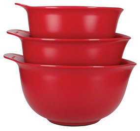 Míchací a zadělávací mísy KitchenAid, set 3 ks, červené KQG175OSERE