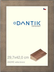 DANTIK rámeček 29,7x42 | ANDRÉ velká bronz (Plexi Čiré)
