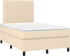 Box spring postel s matrací krémová 120x190 cm textil 3269900