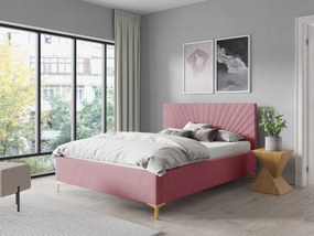 Eka Čalouněná postel AFRODITE+ 140x200 cm Barva látky Trinity: Černá (Trinity 2316), Úložný prostor: Bez úložného prostoru