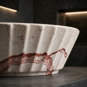Rea Samanta Zen, umyvadlo na desku 500×380×135 mm, béžová imitace kamene matná, REA-U3532