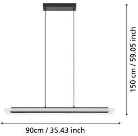 Eglo 39901 - LED Stmívatelný lustr na lanku BUCITA LED/57,5W/230V 3000K + DO