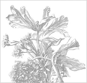 Tapeta Engraved Flowers