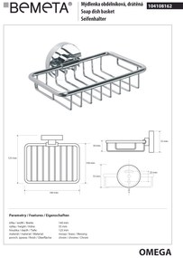 Bemeta Design OMEGA: Mýdlenka -