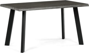 Jídelní stůl HT-F4514 GREY, mdf, šedý dub (140 x 80) cm Šedá