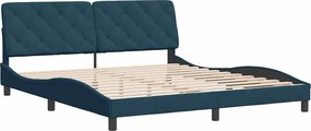 Rám postele bez matrace tmavě modrý 180x200 cm samet 3207939