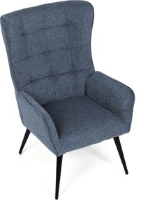 Relaxační křeslo ušák WIPPY - modrá látka