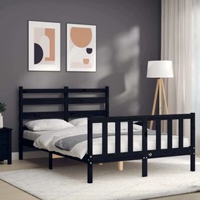 vidaXL Rám postele s čelem 120 x 200 cm masivní dřevo [3192035] Barva: Přírodní
