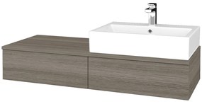 Dřevojas koupelnová skříňka MODULE SZZ2 120 (umyvadlo Kube) Barevné provedení: L01 Bílá vysoký lesk