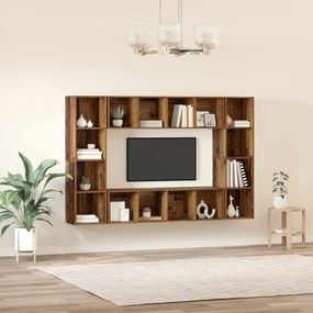 Sestava TV skříněk 4 ks Hnědá Kompozitní dřevo 3393543