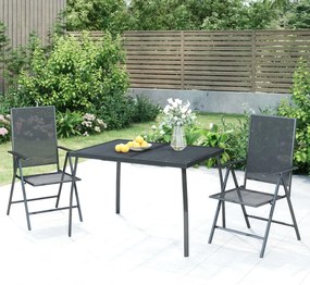Zahradní stůl antracitový 110 x 80 x 72 cm ocelové pletivo