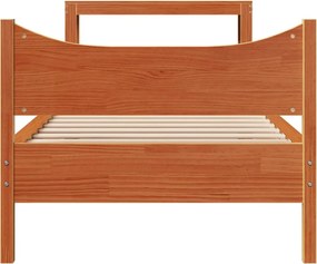 Rám postele s čelem voskově hnědý 75 x 190 cm masivní borovice 3306329