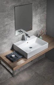 GSI, KUBE X keramické umyvadlo 100x47 cm s odkládacími plochami, bílá ExtraGlaze, 9451111