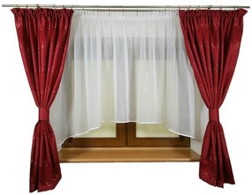 Záclona voálová / organza Tereza 560x150cm různé barvy Barva: Červená