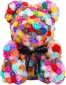 Rose Bear Medvídek Z Růží Dárek Dárek 40 cm Multicolor