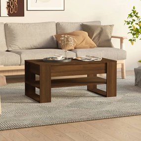 Konferenční stolek hnědý dub 102 x 55 x 45 cm kompozitní dřevo,  816930 HangarStore.cz