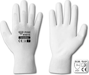Bradas Rukavice PURE WHITE PU  9 715692