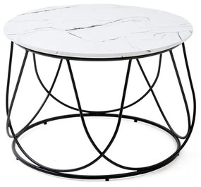 Odkládací stolek NUBIRA černý/bílý