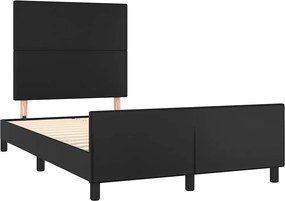 Rám postele s čelem černý 120 x 200 cm umělá kůže 3125439
