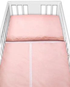 Baby Nellys Luxusní 2-dílné bavlněné povlečení - Royal Baby - pudrové Velikost povlečení: 120x90